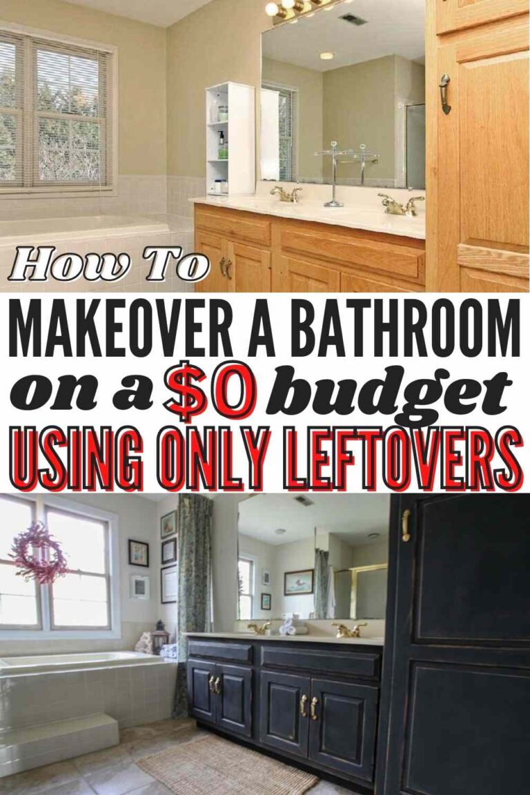 Cheap Bathroom Remodel (On a Budget of $0) - The Heathered Nest