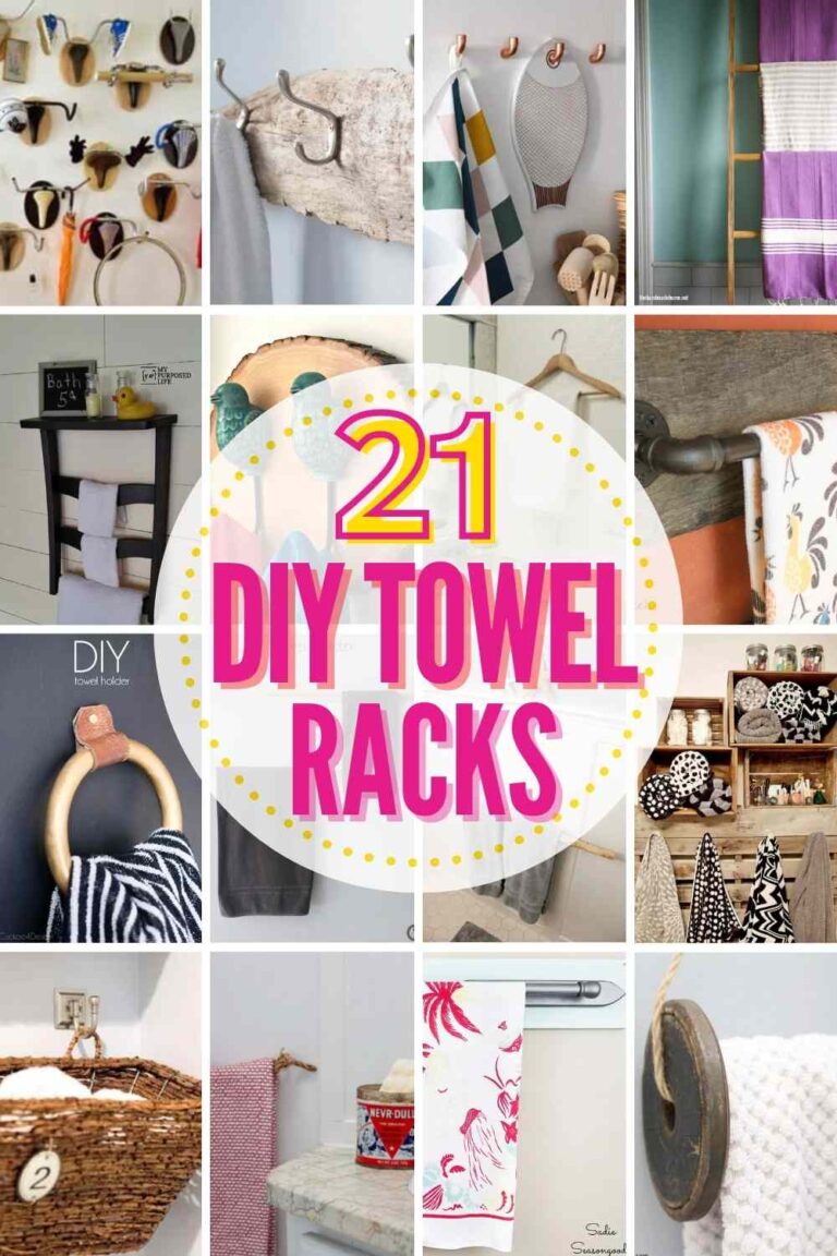 20+ Inspired & Affordable DIY Towel Rack Ideas