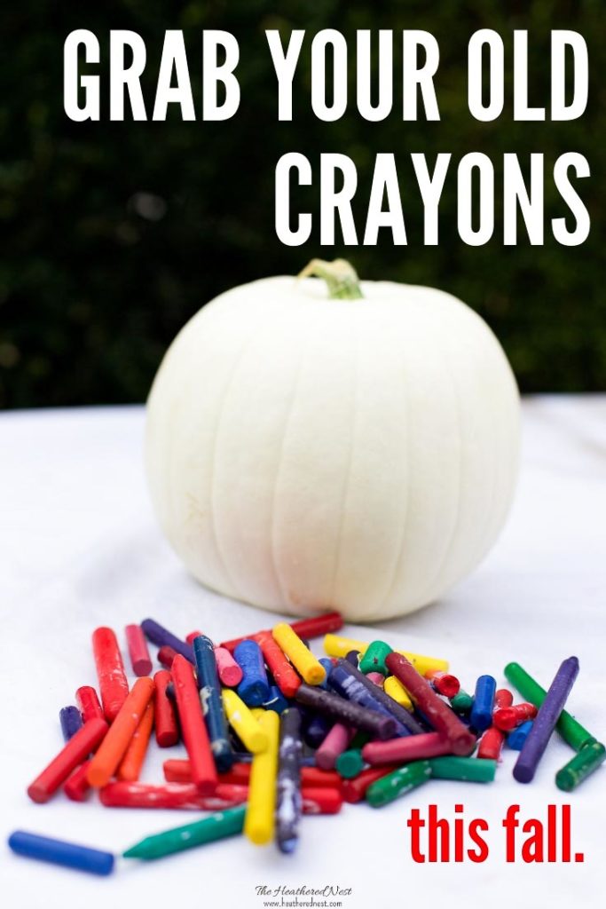 Quickest, Easiest Melted Crayon Pumpkin Tutorial - The Heathered Nest