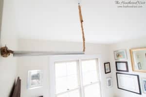 10-Minute DIY Curtain Rod - The Heathered Nest