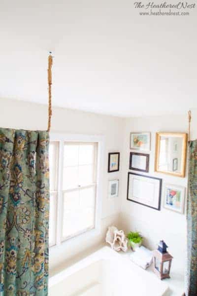 10-Minute DIY Curtain Rod - The Heathered Nest
