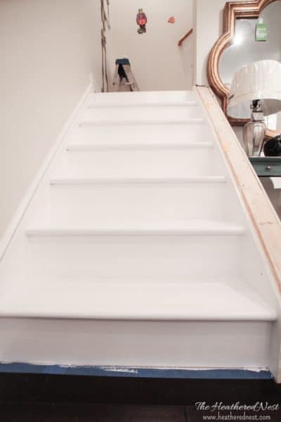 Staircase Remodel Project: How to Paint Stairs - The Heathered Nest