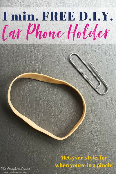 DIY Car Mobile Holder - The Heathered Nest
