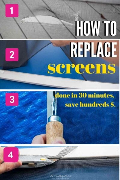 DIY window & door rescreening - "Screenplay" - The Heathered Nest