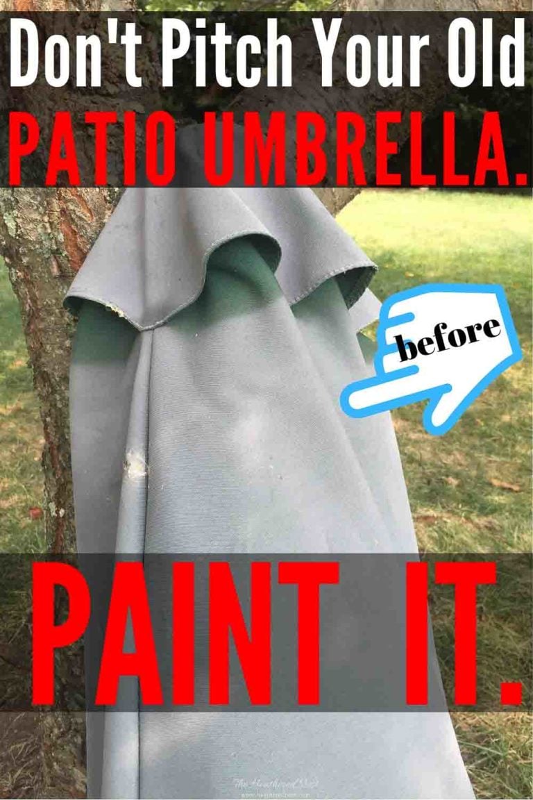 Umbrella Painting: Renew Your Outdoor Umbrella - The Heathered Nest