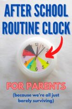 After School Routine Clock DIY (For Parents) - The Heathered Nest