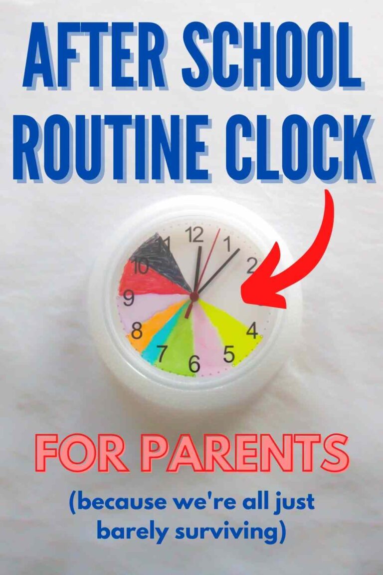 After School Routine Clock DIY (For Parents) - The Heathered Nest