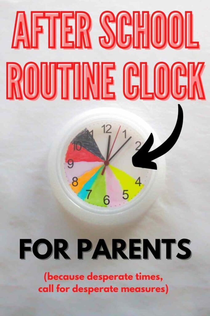 After School Routine Clock DIY (For Parents) - The Heathered Nest