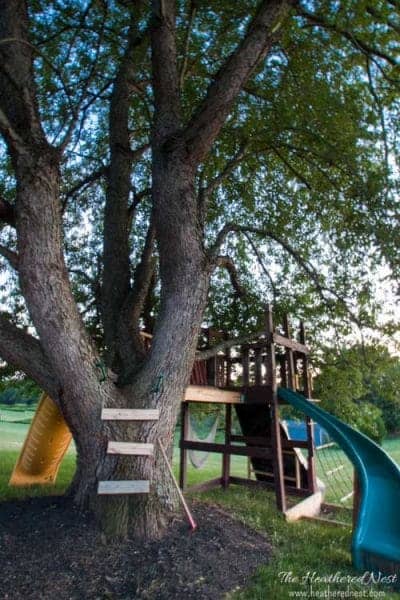 Make a Simple DIY Treehouse From An Old Playground Set