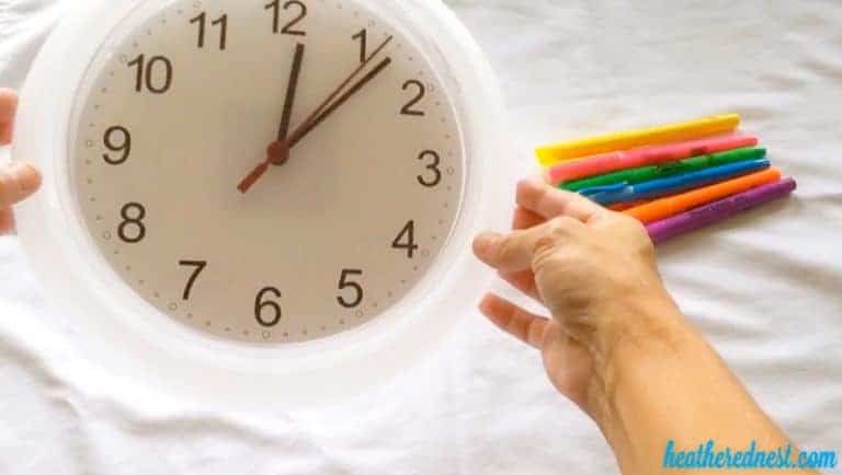 After School Routine Clock DIY (For Parents) - The Heathered Nest