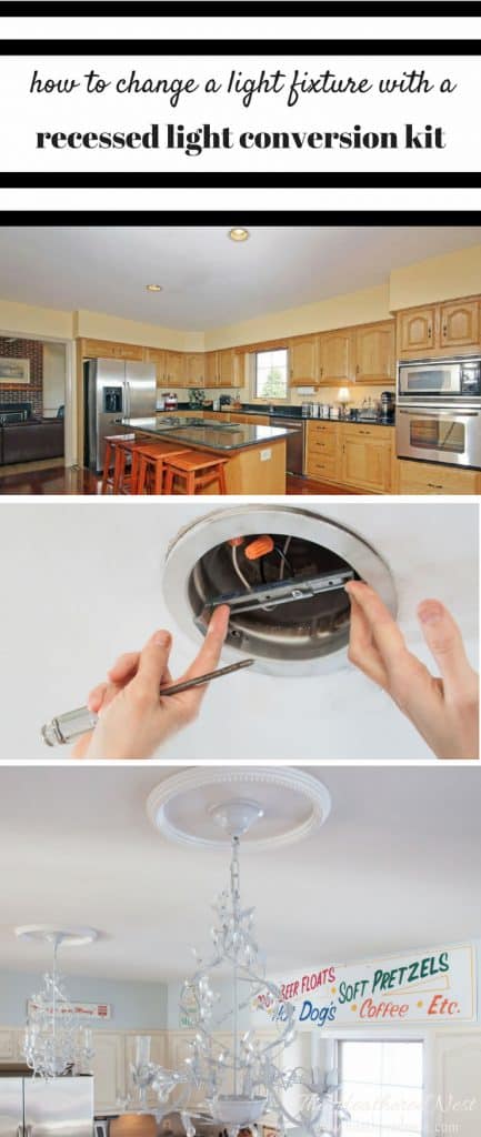 How to Change a Light Fixture using a Recessed Light Conversion Kit ...