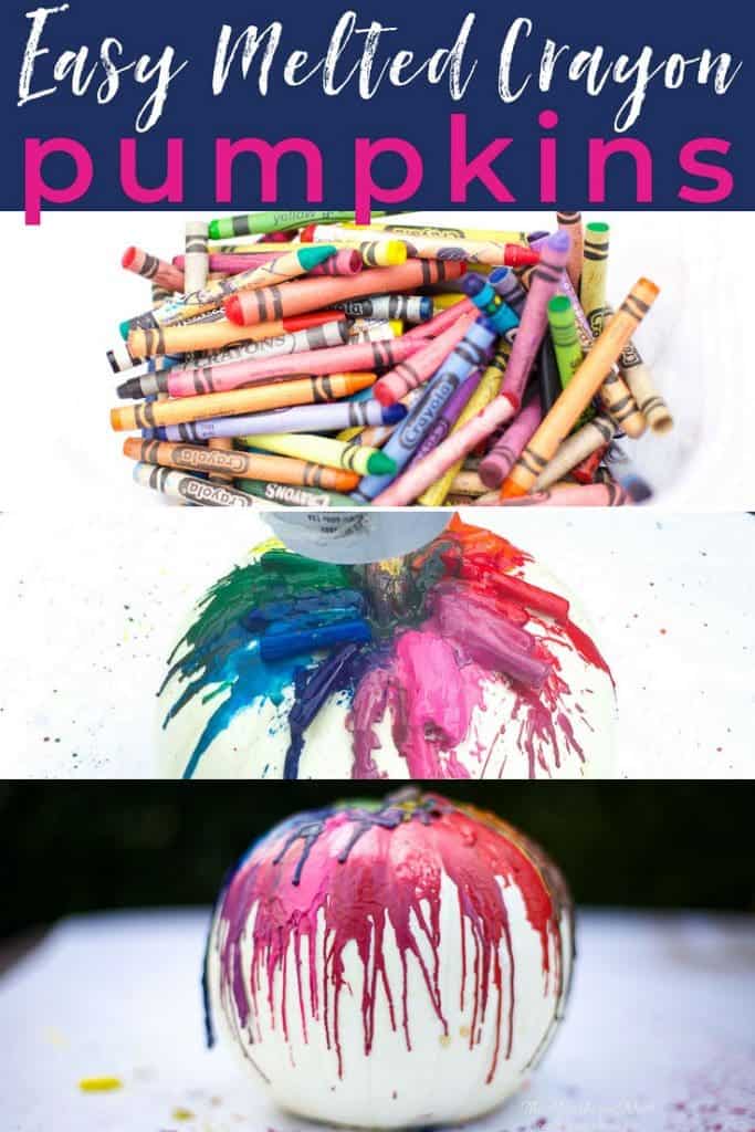 Quickest, Easiest Melted Crayon Pumpkin Tutorial - The Heathered Nest