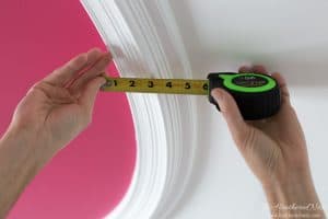 How to Install Round Ceiling Molding, or Ceiling Rings - The Heathered Nest