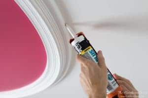 How to Install Round Ceiling Molding, or Ceiling Rings - The Heathered Nest