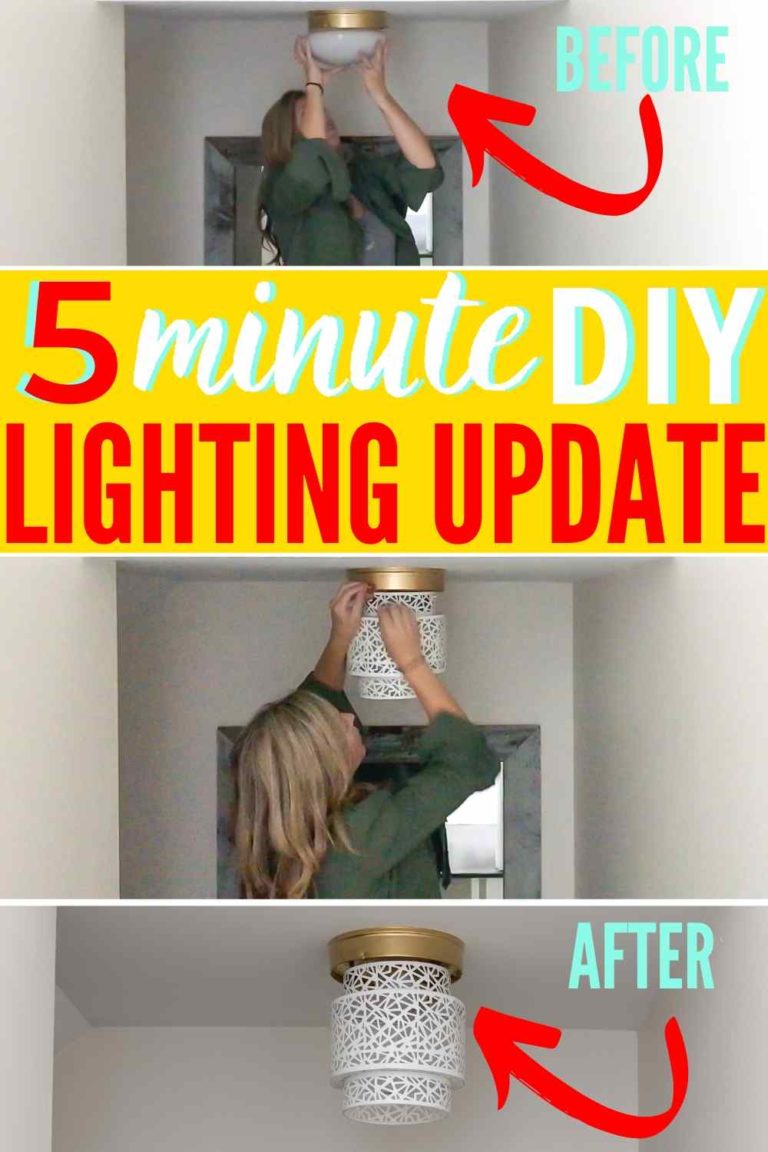 DIY Ceiling Light Shades (a.k.a. Hide Your Ceiling Hooters)
