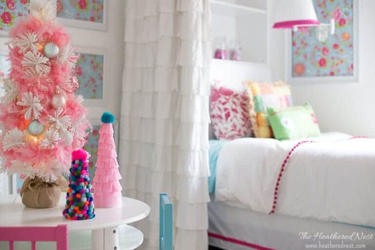 Make An Easy Crepe Paper Christmas Tree Craft - The Heathered Nest