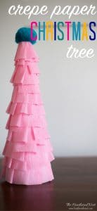 Make An Easy Crepe Paper Christmas Tree Craft - The Heathered Nest