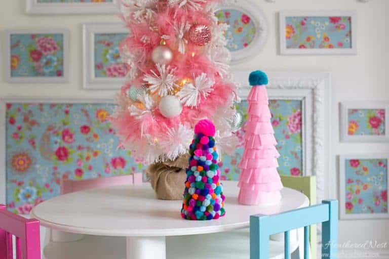EASY Pom Pom Tree For Christmas From The Dollar Store!