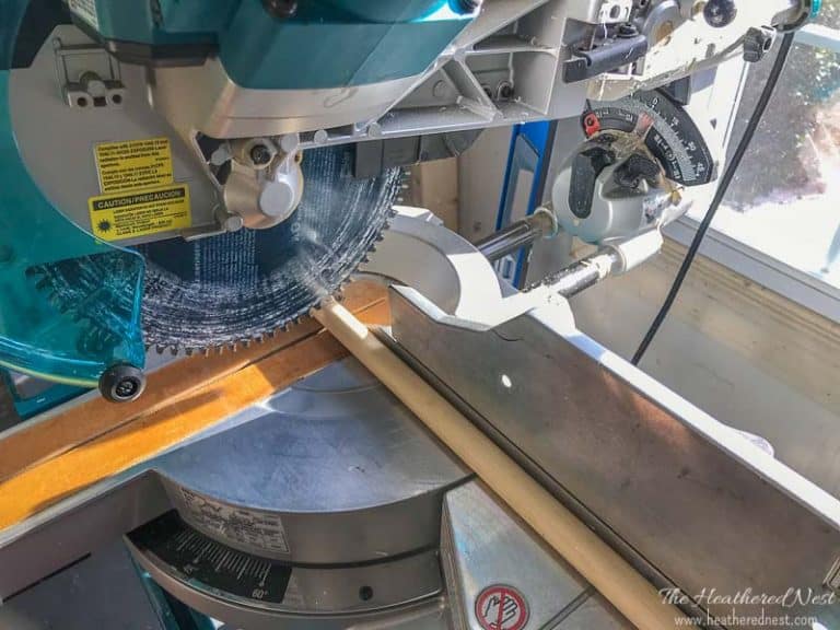 Easy DIY wood rack for storing lumber - The Heathered Nest