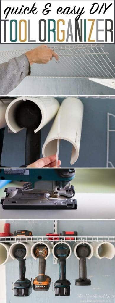 Tool Organizer: quick & easy DIY to organize power tools!