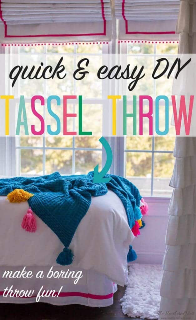 Make a FUN and Easy DIY Tassel Throw - The Heathered Nest