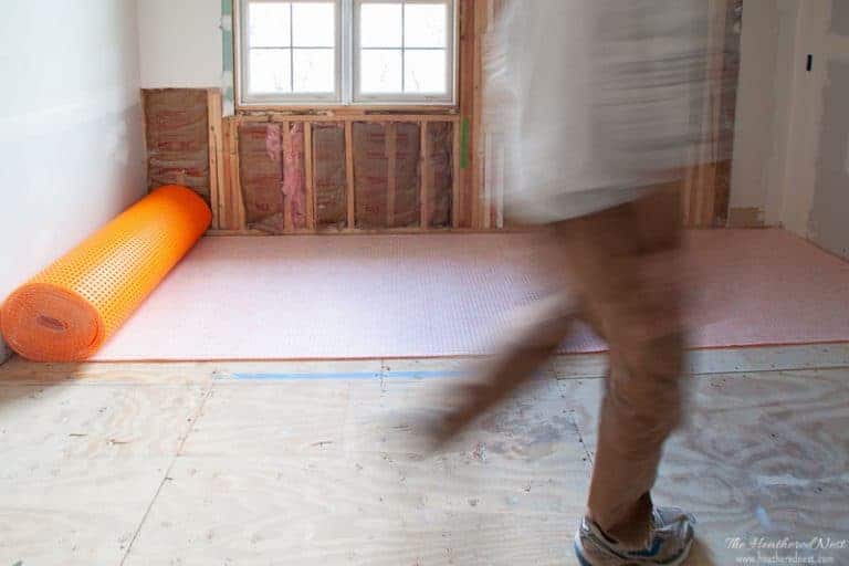 Why we chose Schluter Ditra XL Tile Underlayment - The Heathered Nest