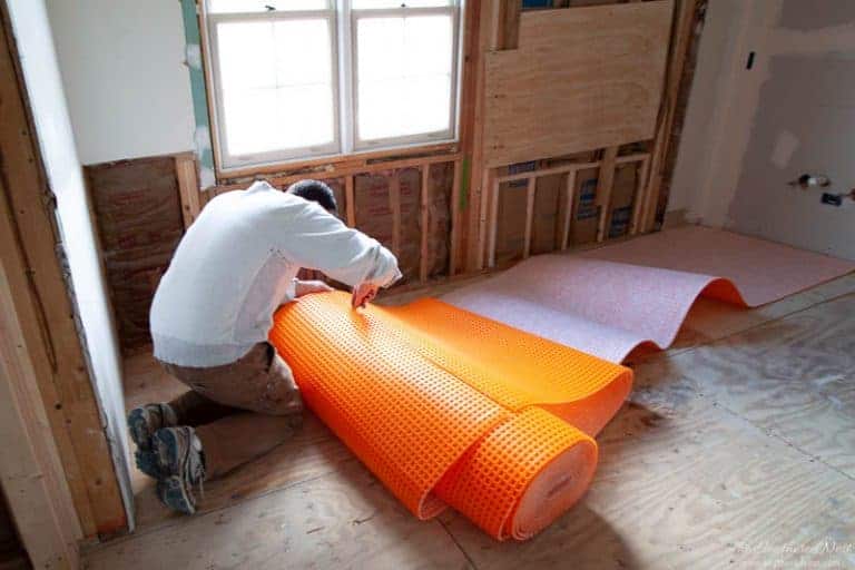 Why we chose Schluter Ditra XL Tile Underlayment - The Heathered Nest