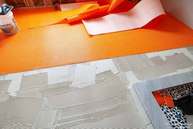Why we chose Schluter Ditra XL Tile Underlayment - The Heathered Nest