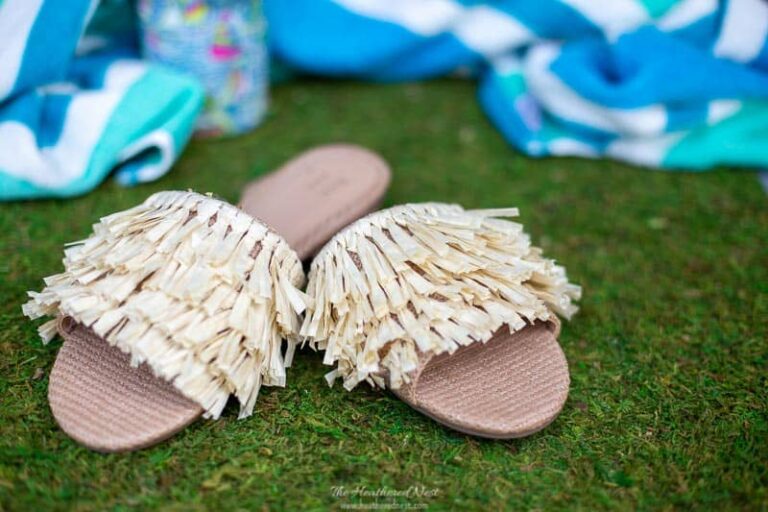 CUTEST Summer Sandals with a Dollar Tree Find - The Heathered Nest