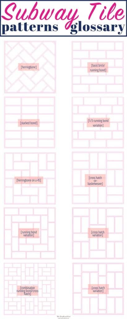 Subway Tile Patterns - A Guide. - The Heathered Nest