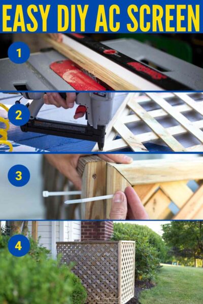 Easy DIY AC Screen with Zip Ties - The Heathered Nest
