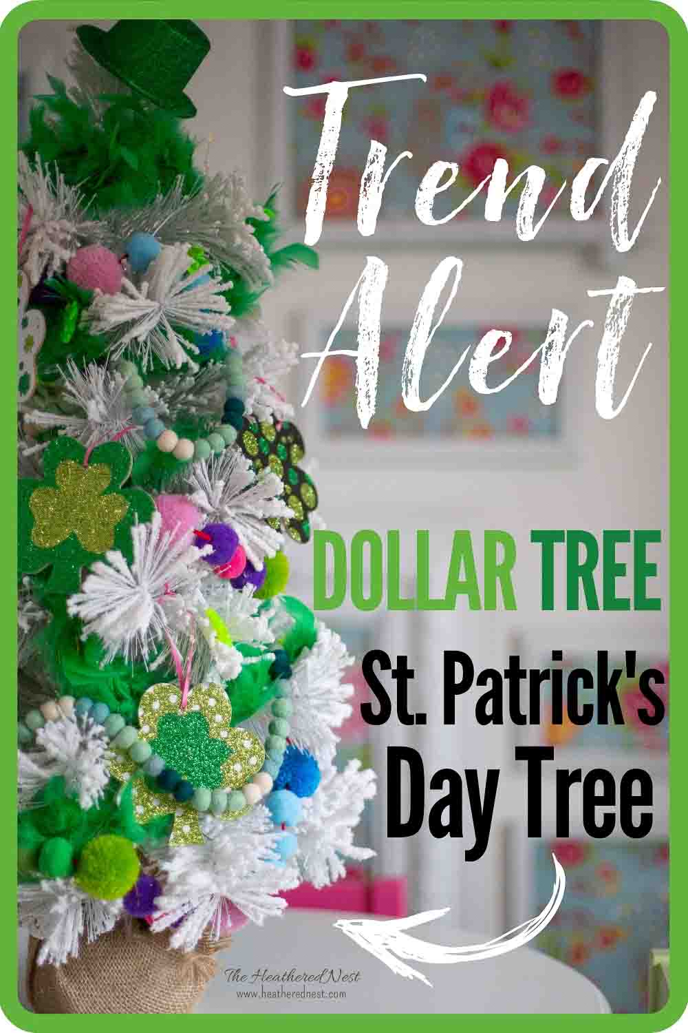 Dollar Tree Decorations: A St. Patrick's Day Tree - The Heathered Nest