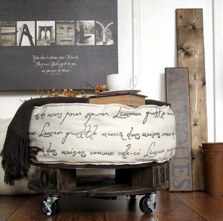 50 DIY Ottoman And Pouf Projects - The Heathered Nest
