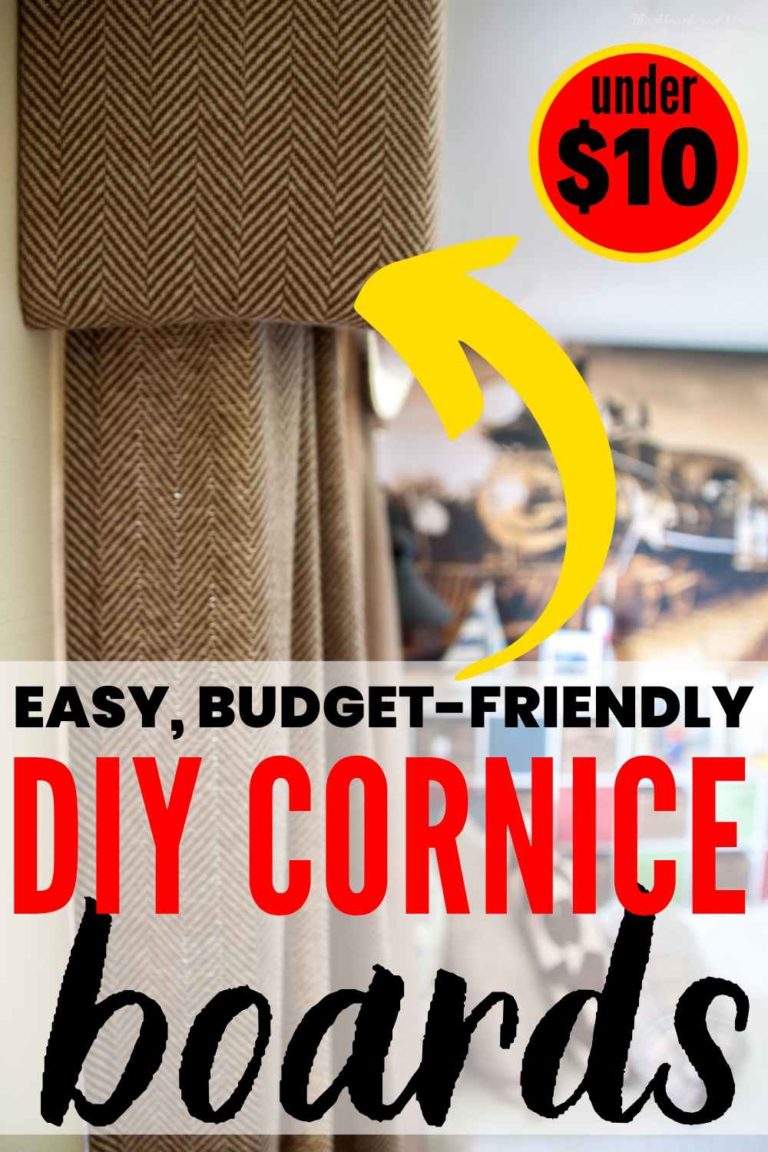 How to Make a Fabric Covered DIY Cornice Board - The Heathered Nest