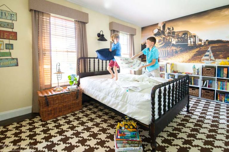 Got a Little Train Lover? Check out this AMAZING Train Room For Ideas...