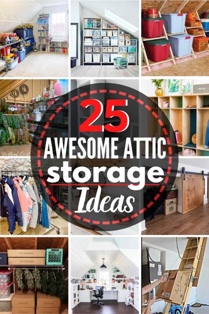 Attic Storage Ideas + 25 Must-See Real-Life Attics - The Heathered Nest