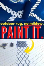 Painted DIY Outdoor Rug Tutorial. - The Heathered Nest