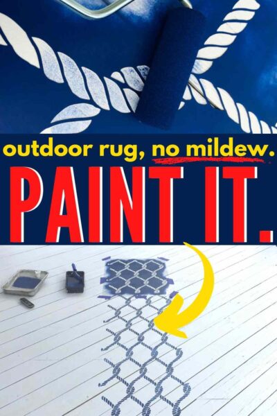 Painted DIY Outdoor Rug Tutorial. - The Heathered Nest