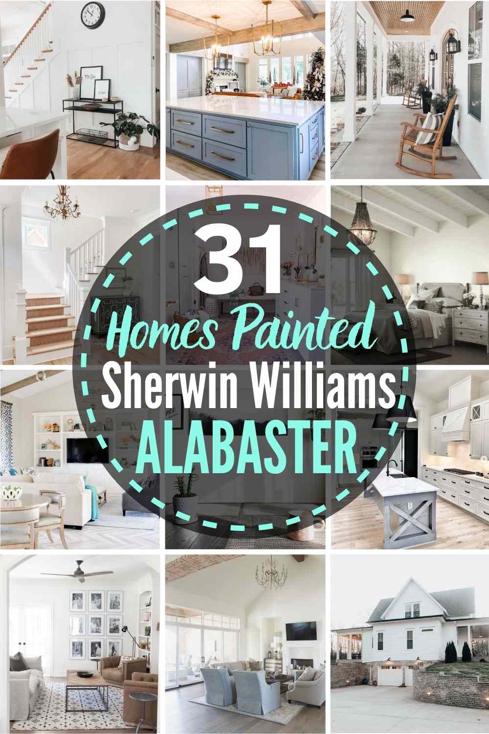 Sherwin Williams Alabaster SW 7008: See it in 31 REAL Homes!