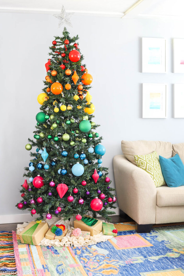 25+ MERRY and BRIGHT Rainbow Christmas Trees and Decor!