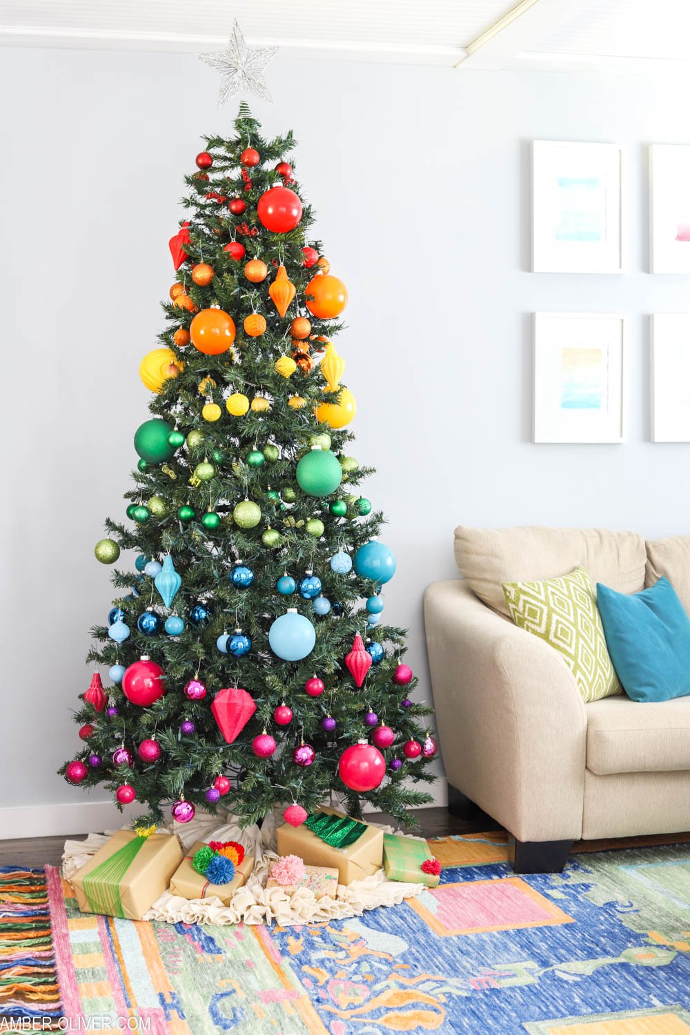 25+ MERRY and BRIGHT Rainbow Christmas Trees and Decor!
