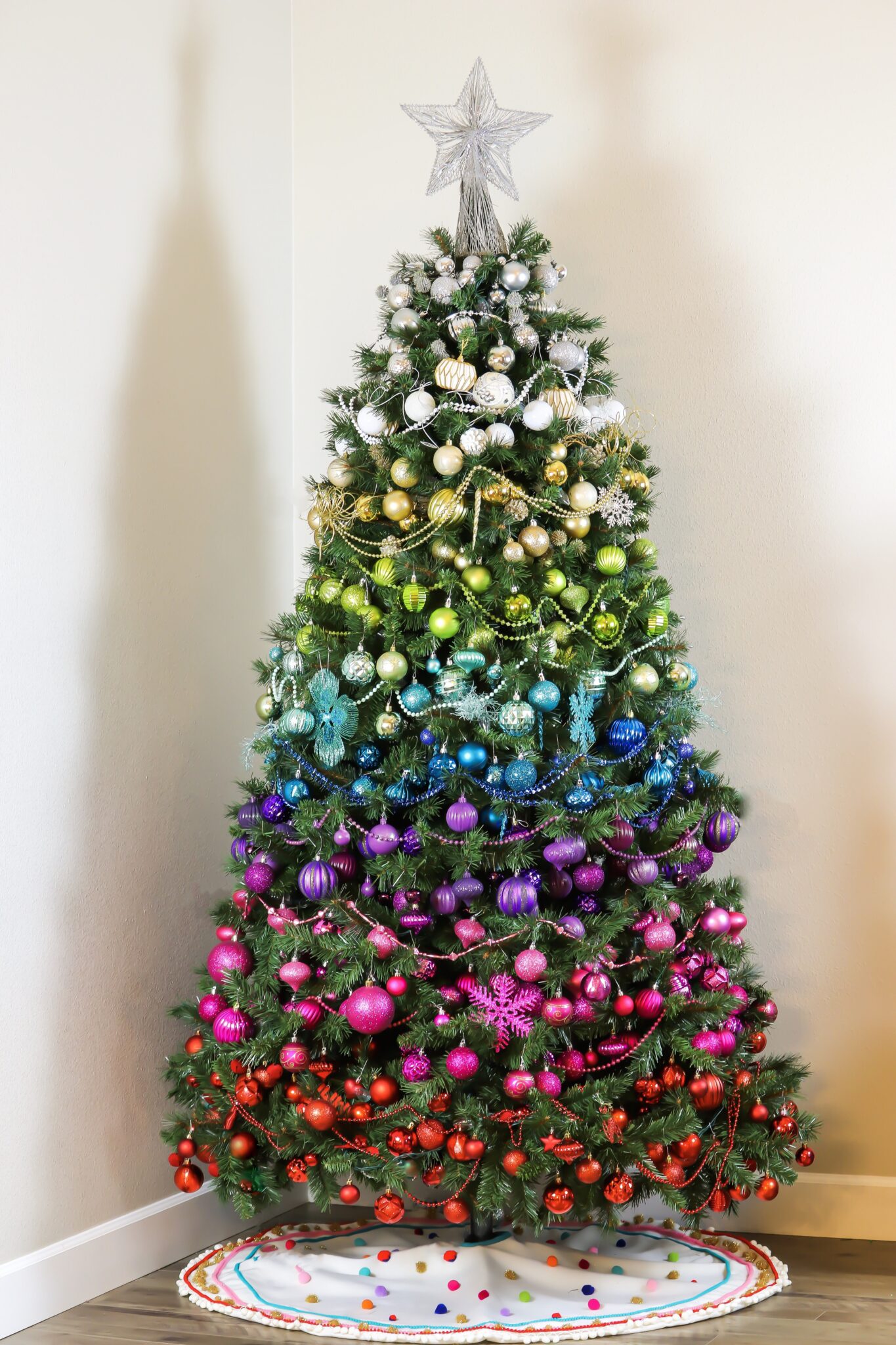 25+ MERRY and BRIGHT Rainbow Christmas Trees and Decor!