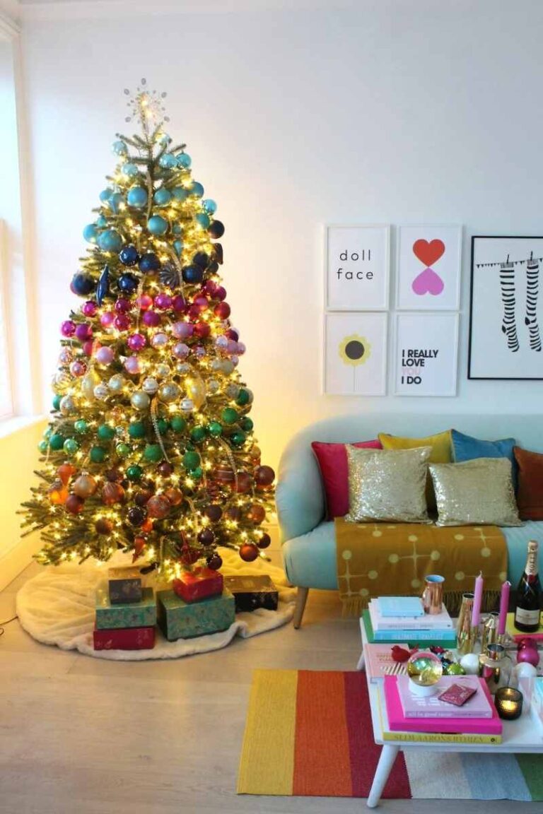 25+ MERRY and BRIGHT Rainbow Christmas Trees and Decor!