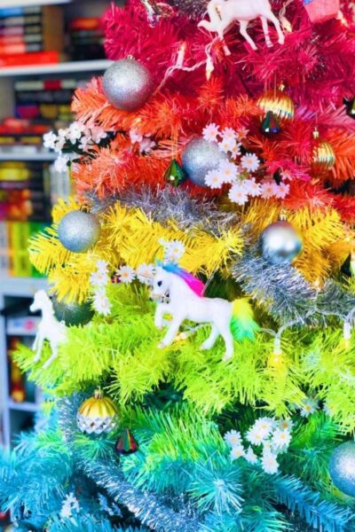25+ MERRY and BRIGHT Rainbow Christmas Trees and Decor!