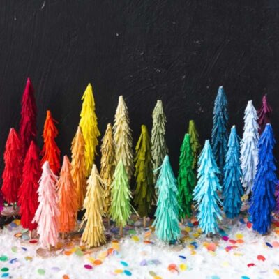 25+ MERRY and BRIGHT Rainbow Christmas Trees and Decor!