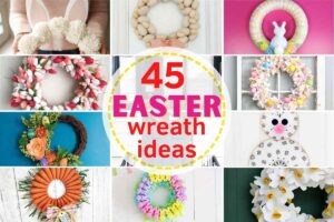 45 Beautiful Spring Easter Wreath Ideas To Buy or DIY!