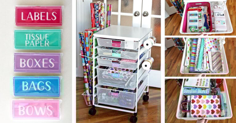 15 BEST Wrapping Paper Storage Ideas