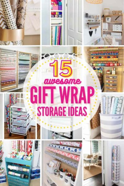 15 BEST Wrapping Paper Storage Ideas