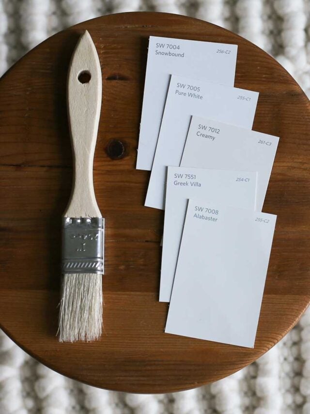 5 Best Sherwin Williams White Paint Colors Story - The Heathered Nest