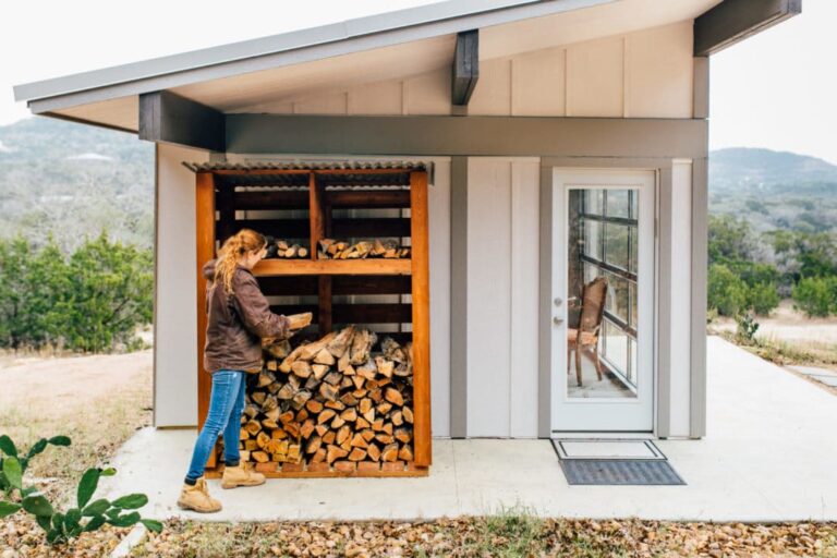 21 BEST Firewood Storage Ideas To DIY or Buy!